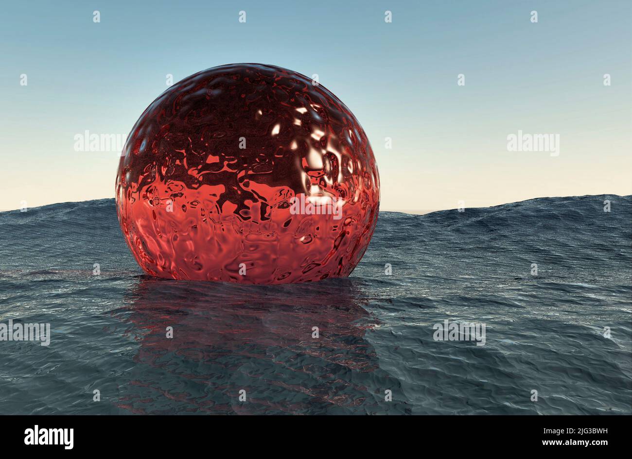 Plastic bead floating on the ocean Stock Photo - Alamy