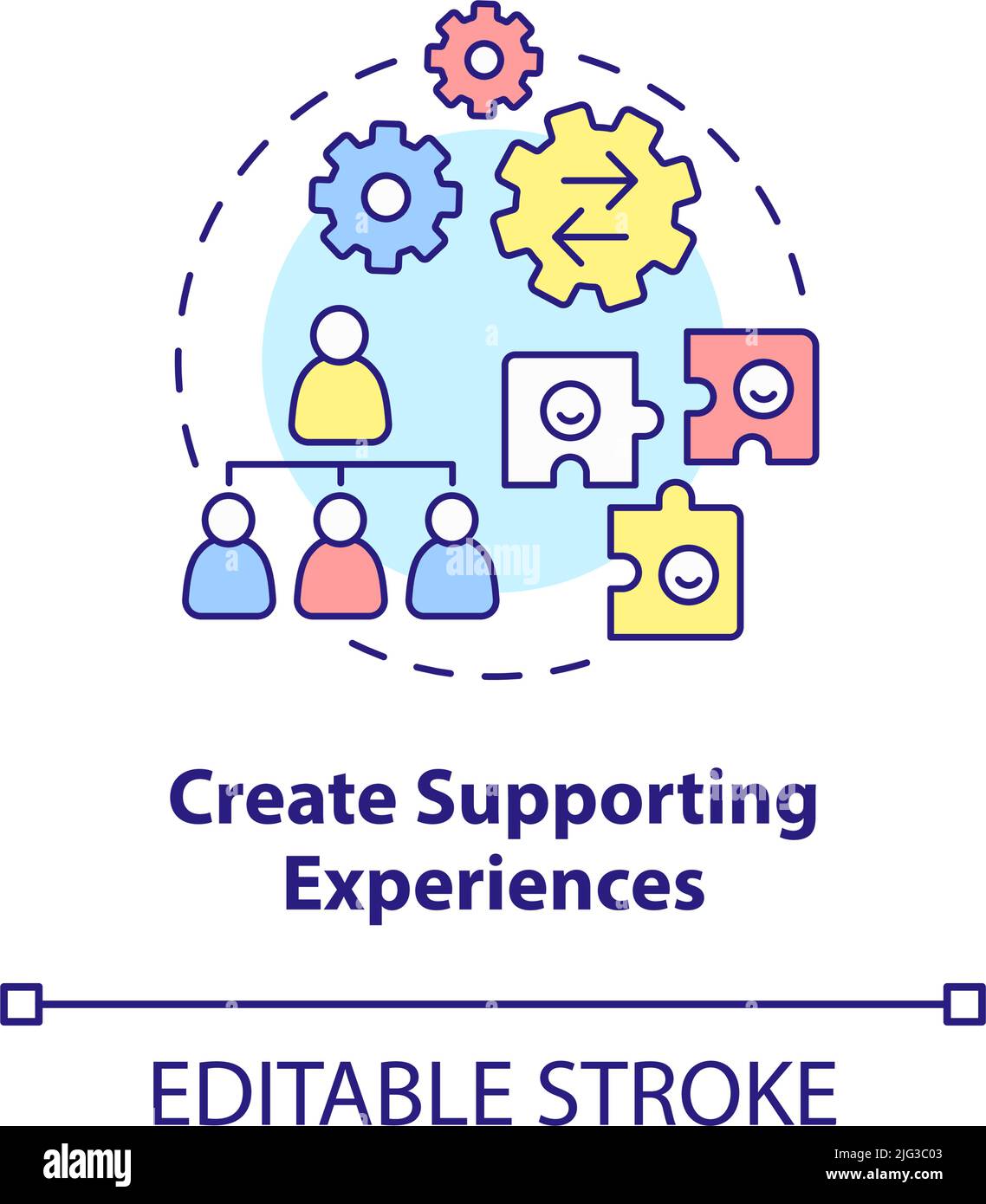 Create supporting experiences concept icon Stock Vector Image & Art - Alamy