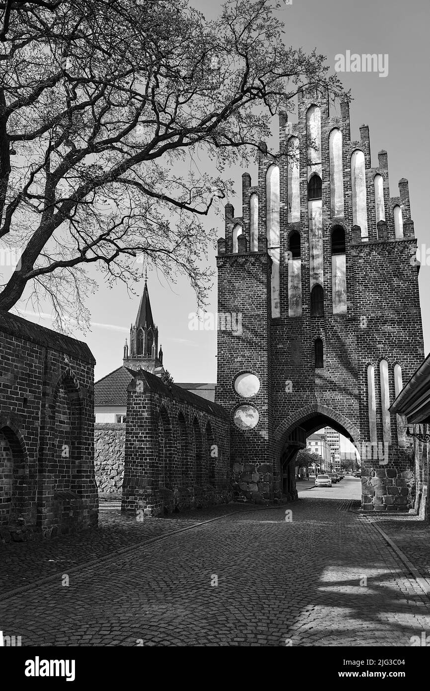 Medieval fortification city gate Black and White Stock Photos & Images ...