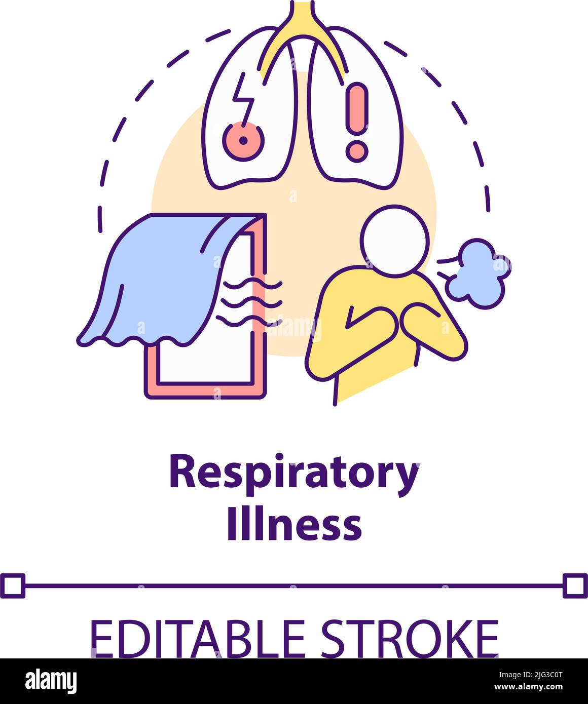 Respiratory illness concept icon Stock Vector Image & Art - Alamy
