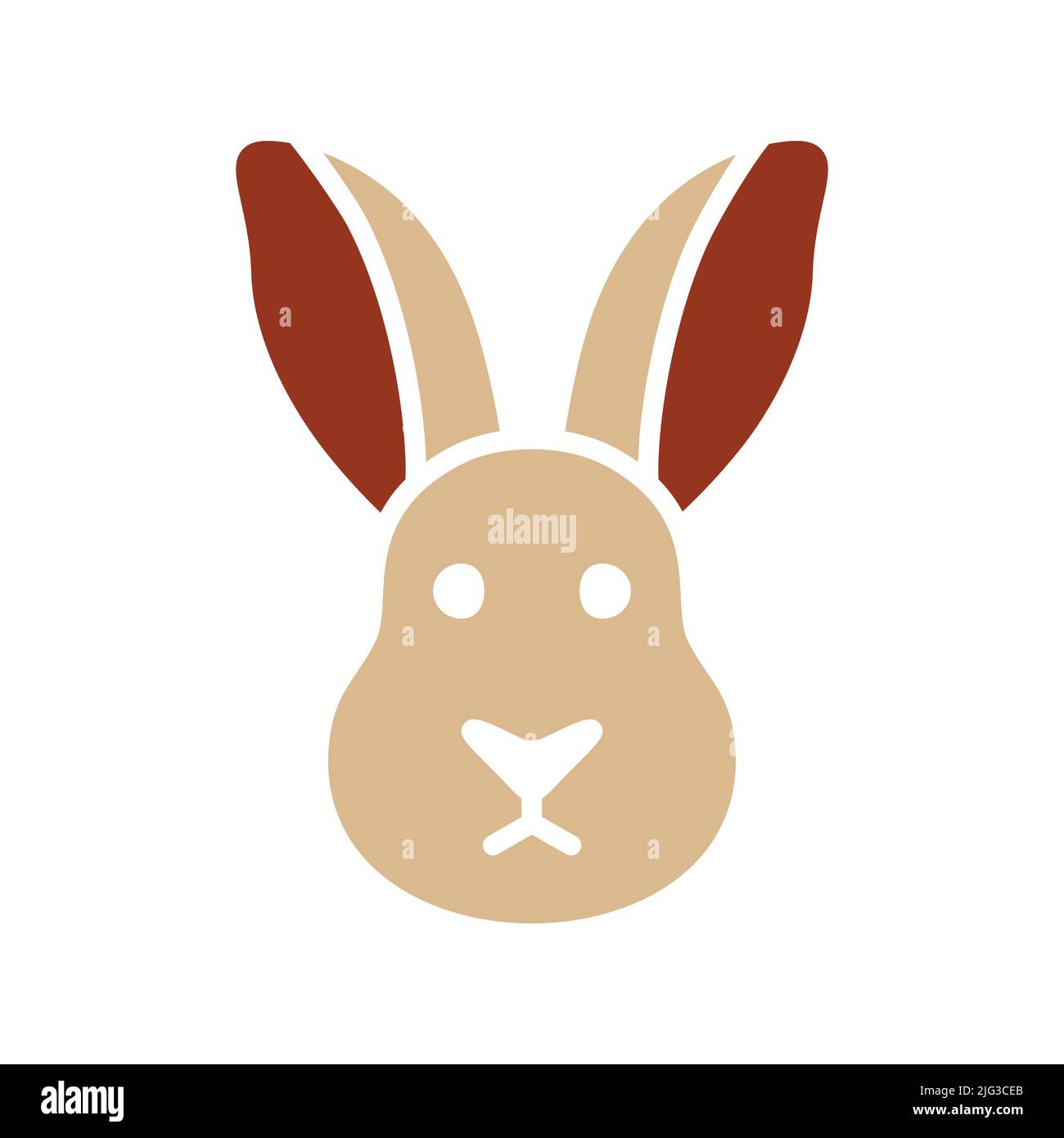 Rabbit glyph icon. Farm animal vector illustration. Agriculture sign ...