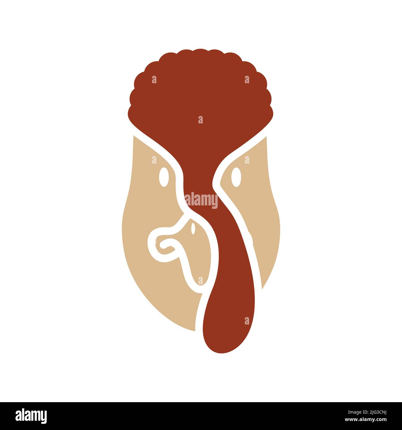Turkey glyph icon. Farm animal vector illustration. Agriculture sign ...