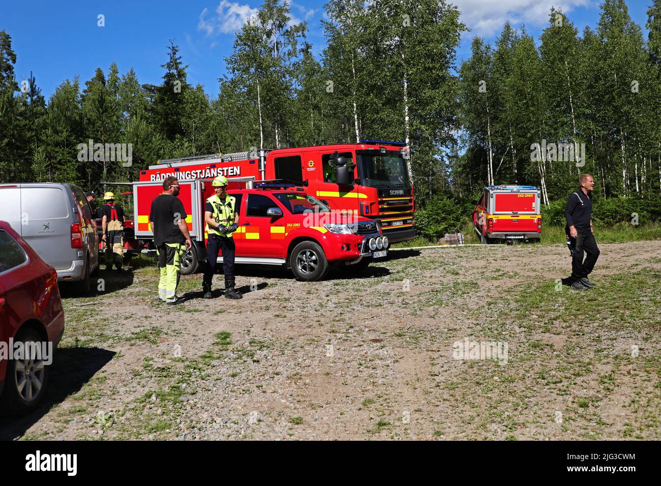 A forest fire occurred at the height of Ulrika in southern Östergötland ...