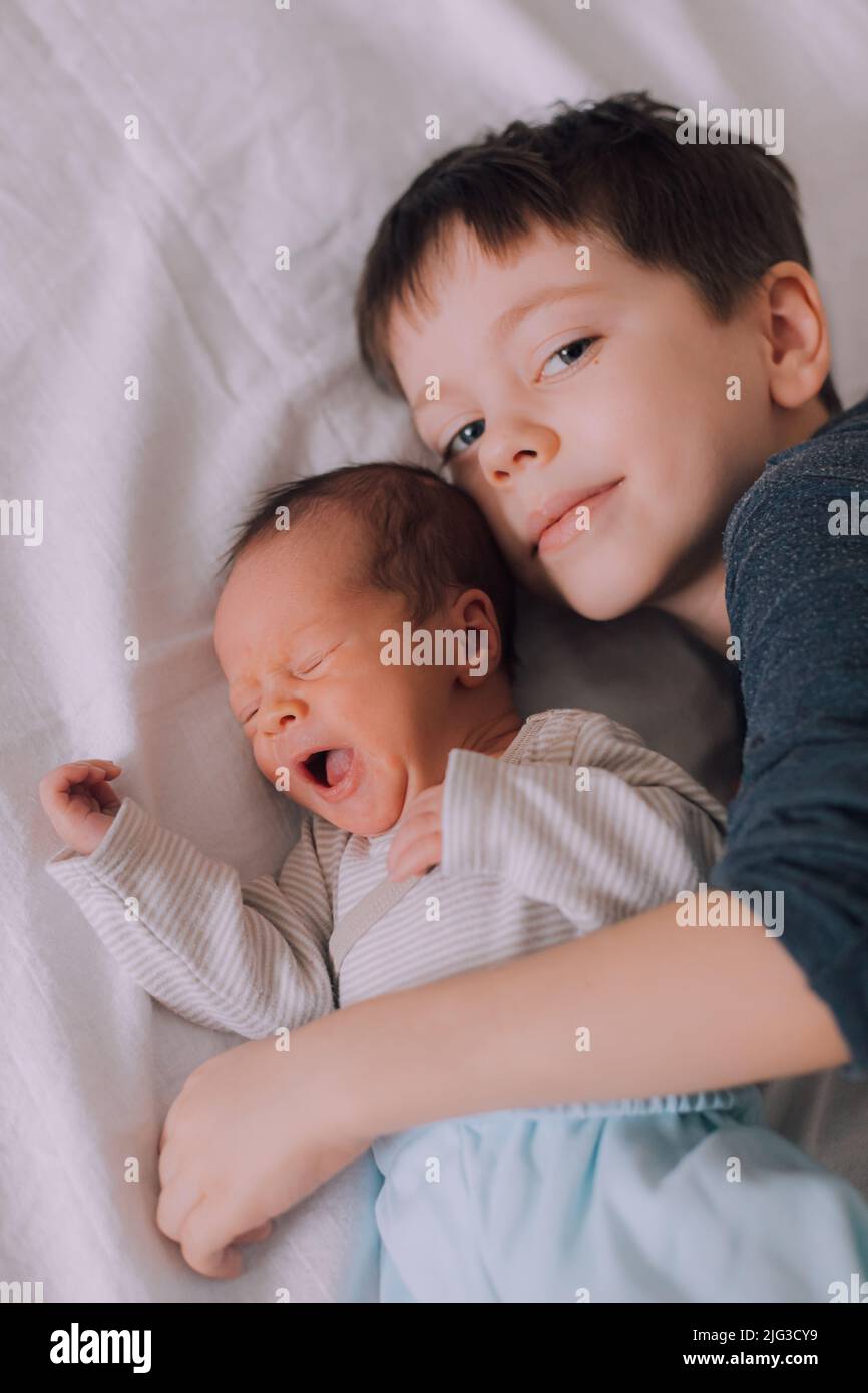 Two brothers lie lifestyle. An article about fraternal friendship. An ...