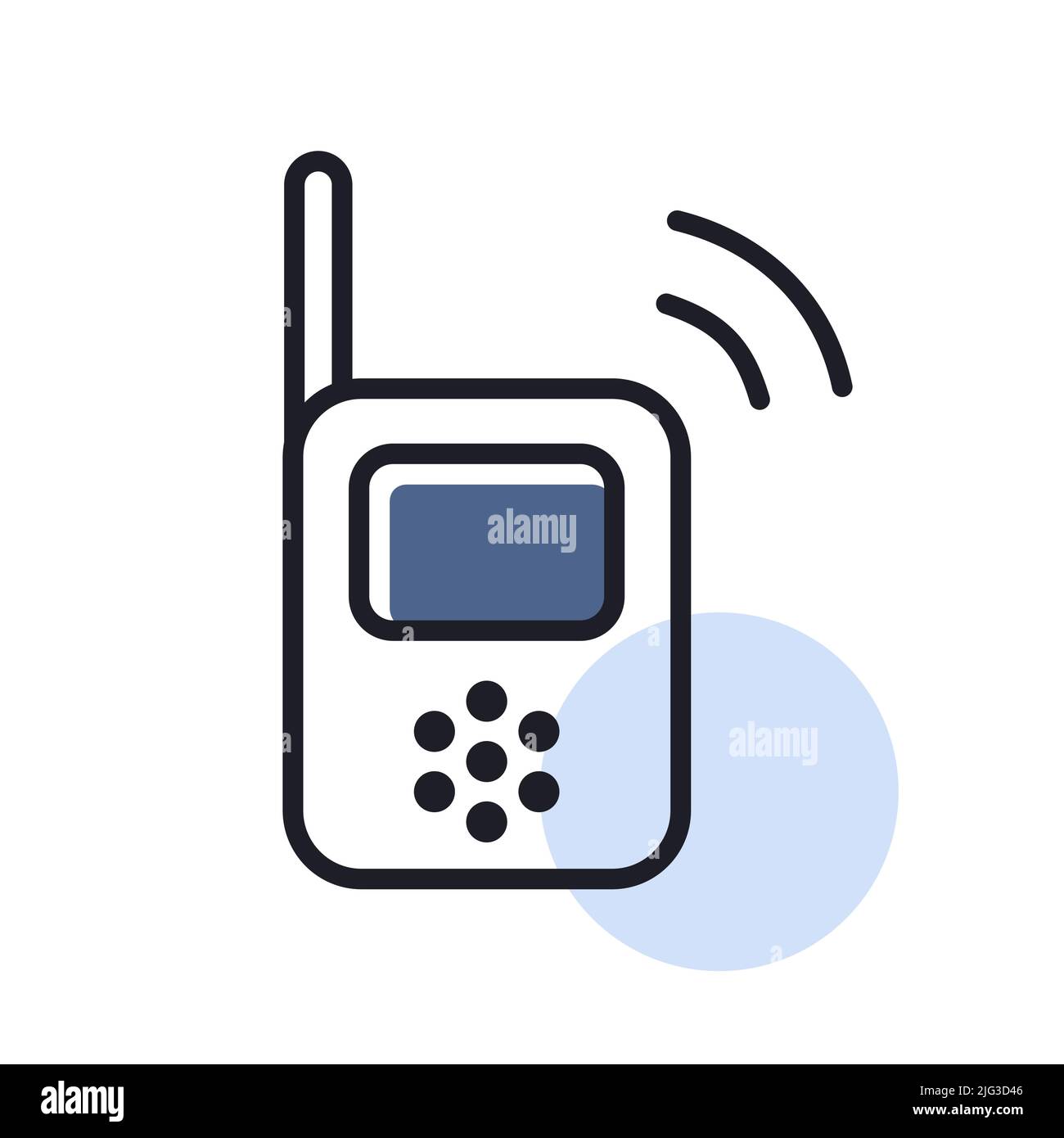 Baby radio monitor isolated vector icon. Graph symbol for children and ...