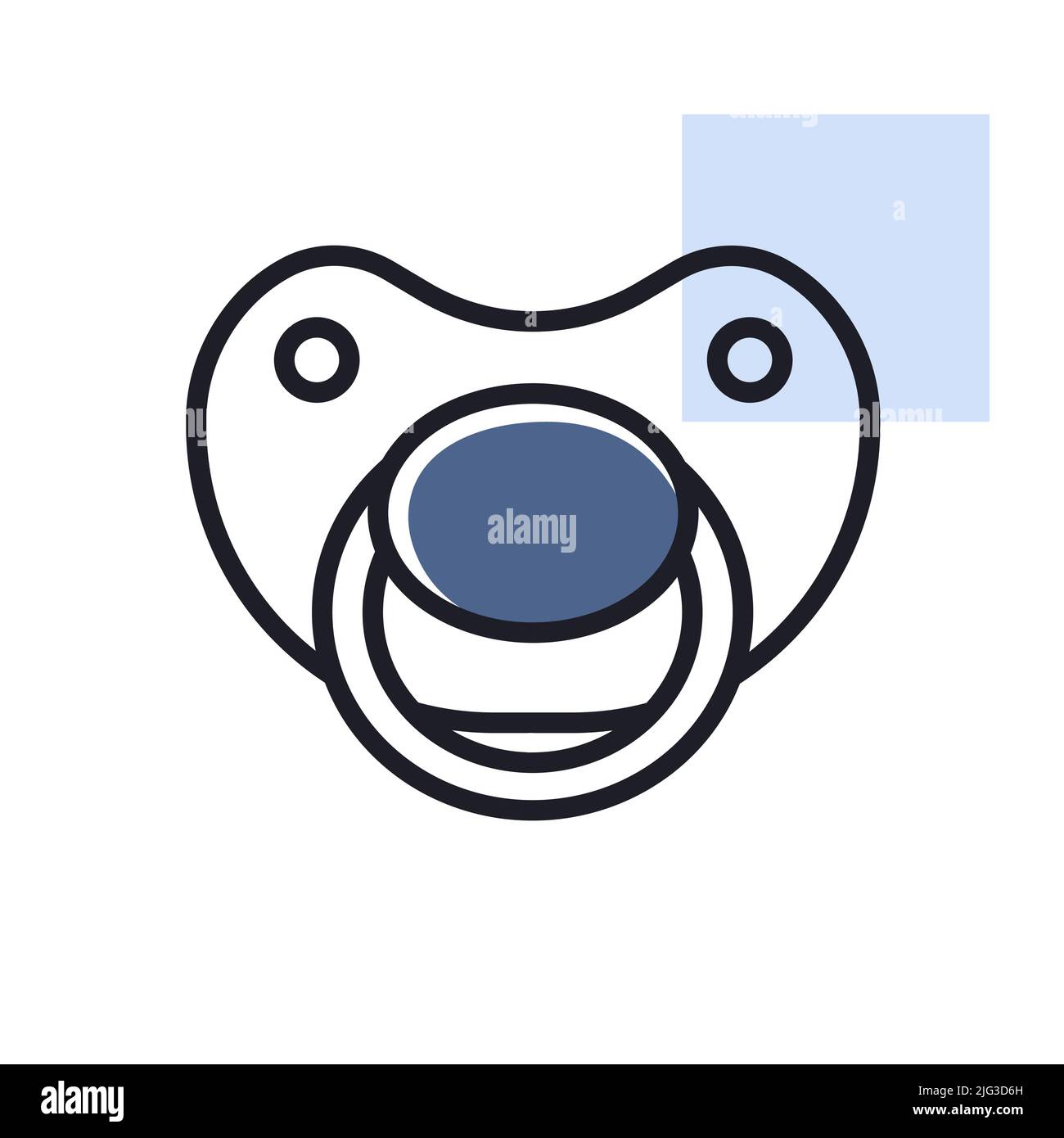Baby dummy teat vector isolated icon. Graph symbol for children and ...