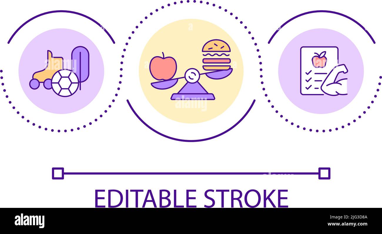 Choose healthy lifestyle loop concept icon Stock Vector Image & Art - Alamy