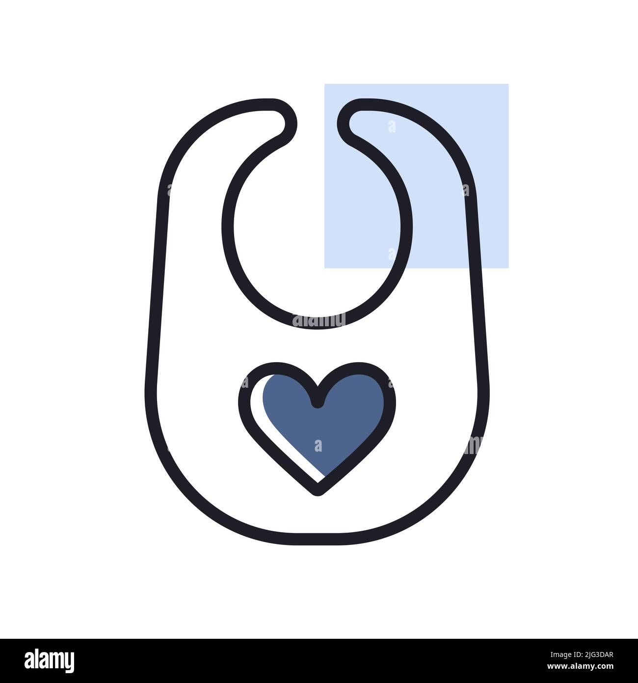 Baby bib vector isolated icon. Graph symbol for children and newborn ...