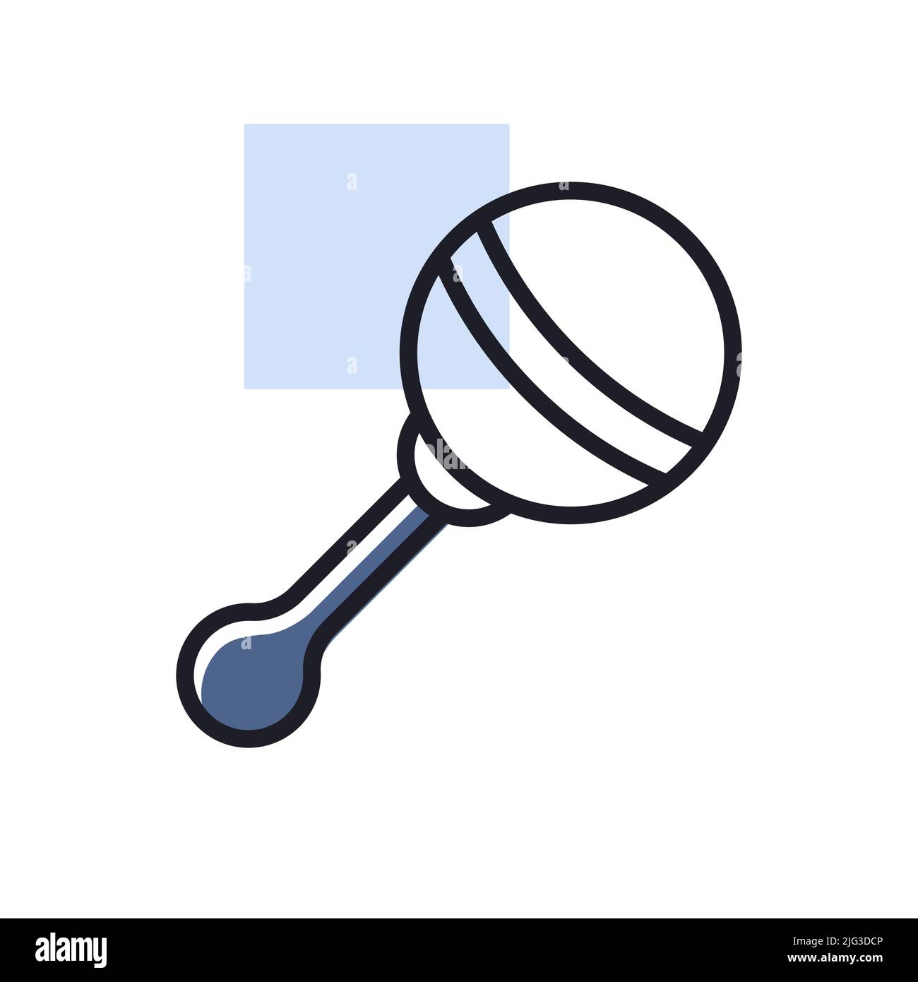 Baby rattle toy vector isolated icon. Graph symbol for children and ...