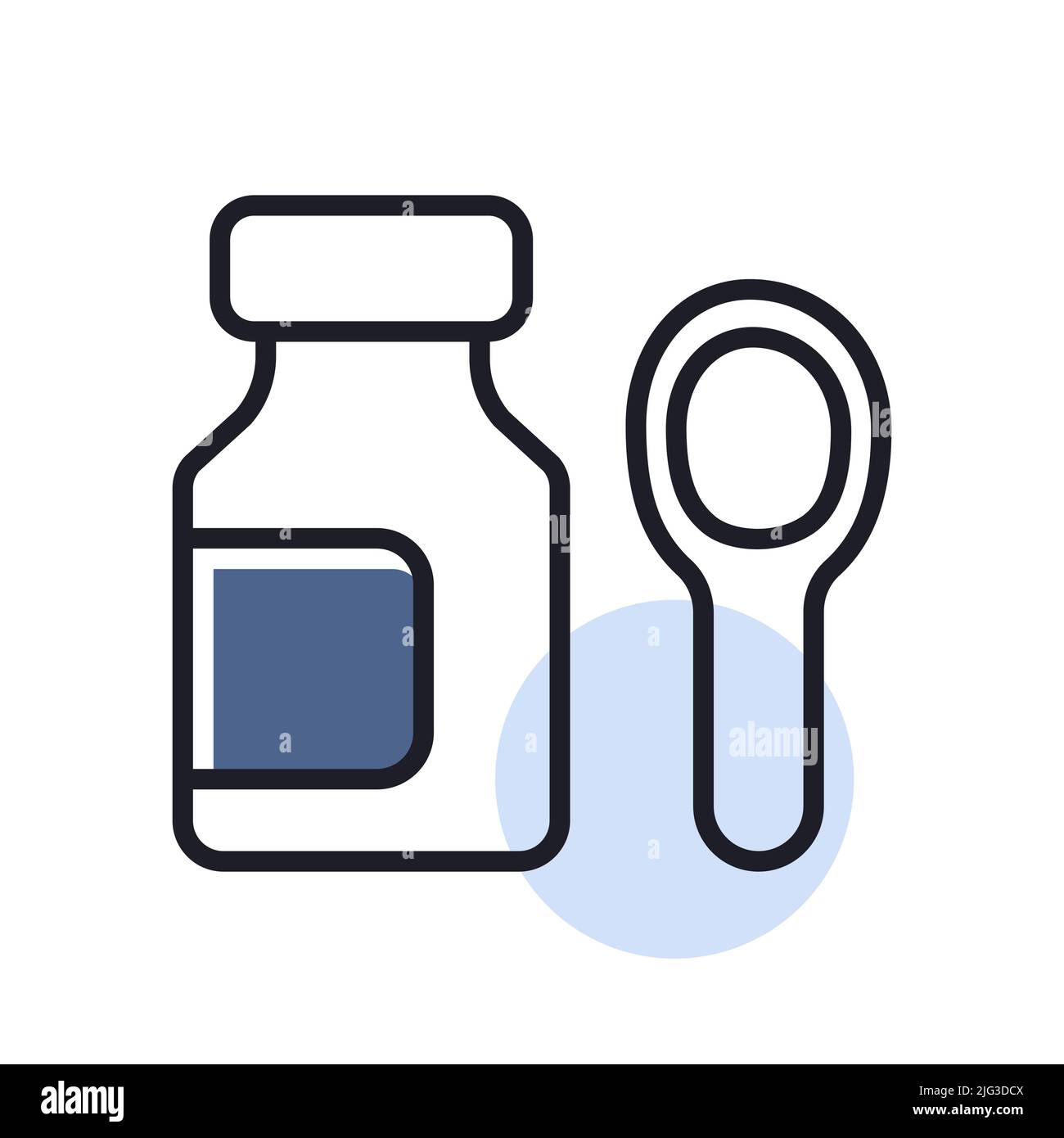 Syrup medicine bottle isolated vector icon. Medicine and healthcare ...