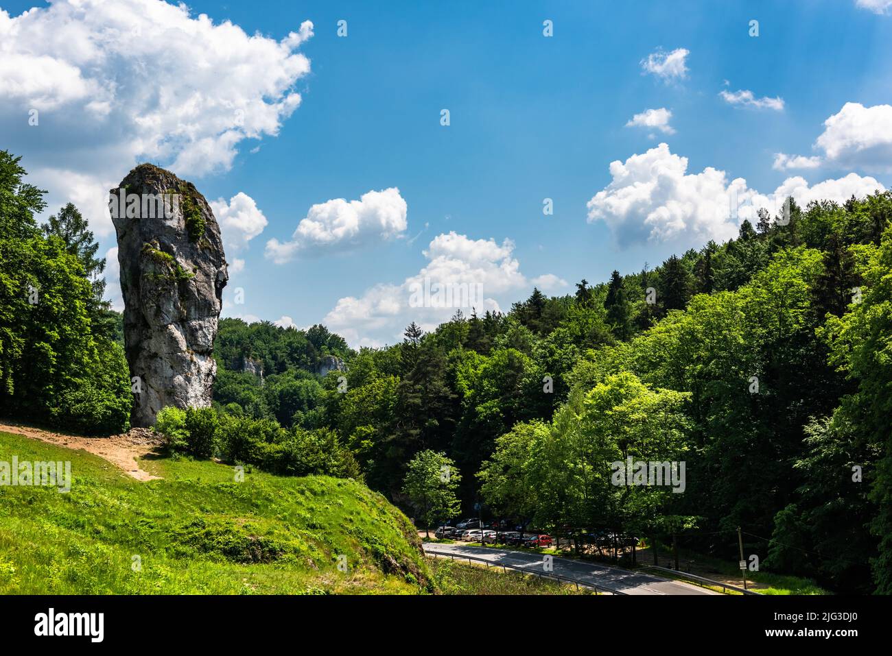 Hercules Mace, nature rock formation in Ojcowski National Park near ...
