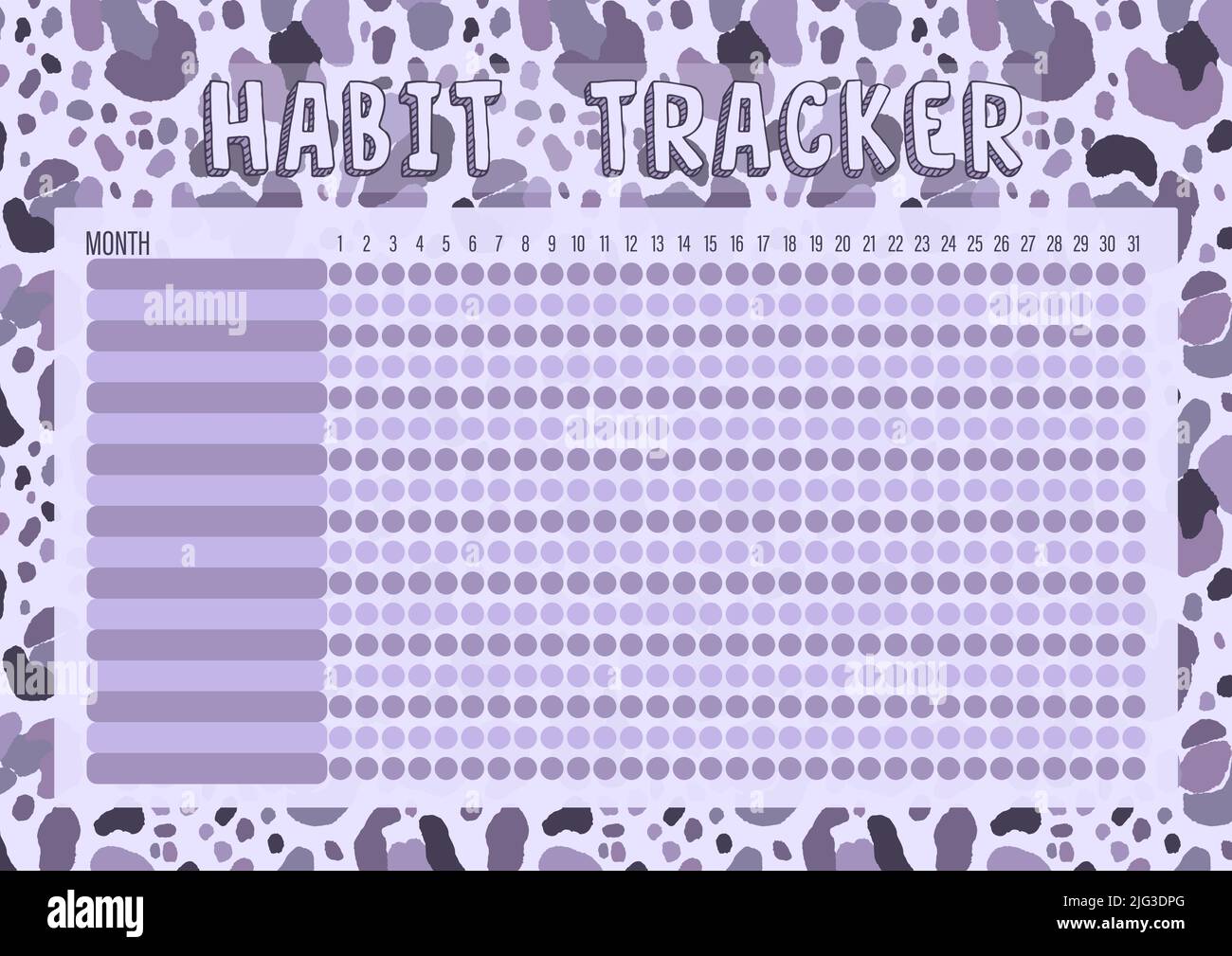 Habit tracker template for monthly.Planner checklist ready to print ...
