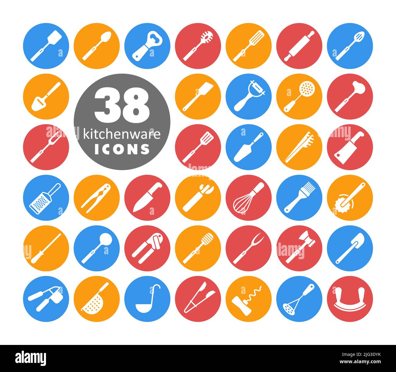 Kitchenware and kitchen appliances vector glyph icon set. Graph symbol ...