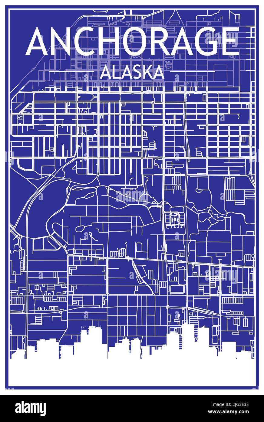 Anchorage alaska street Stock Vector Images - Alamy