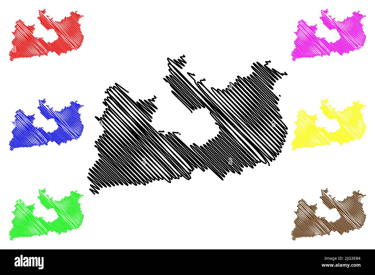 Milos island (Hellenic Republic, Greece, Aegean Sea) map vector ...