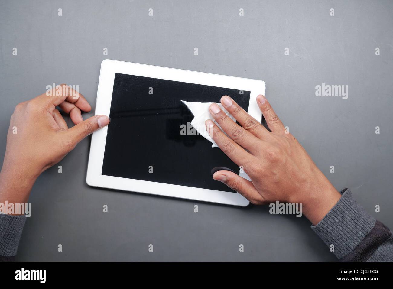 Cleaning digital tablet display preventing hi-res stock photography and ...
