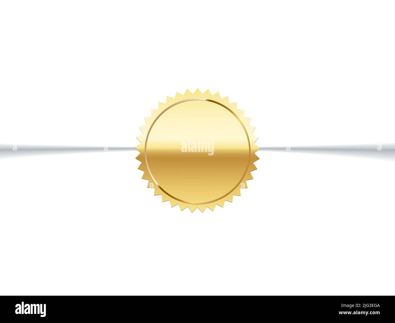 Glued golden sticker on envelope. Gold stamp logo vector illustration ...
