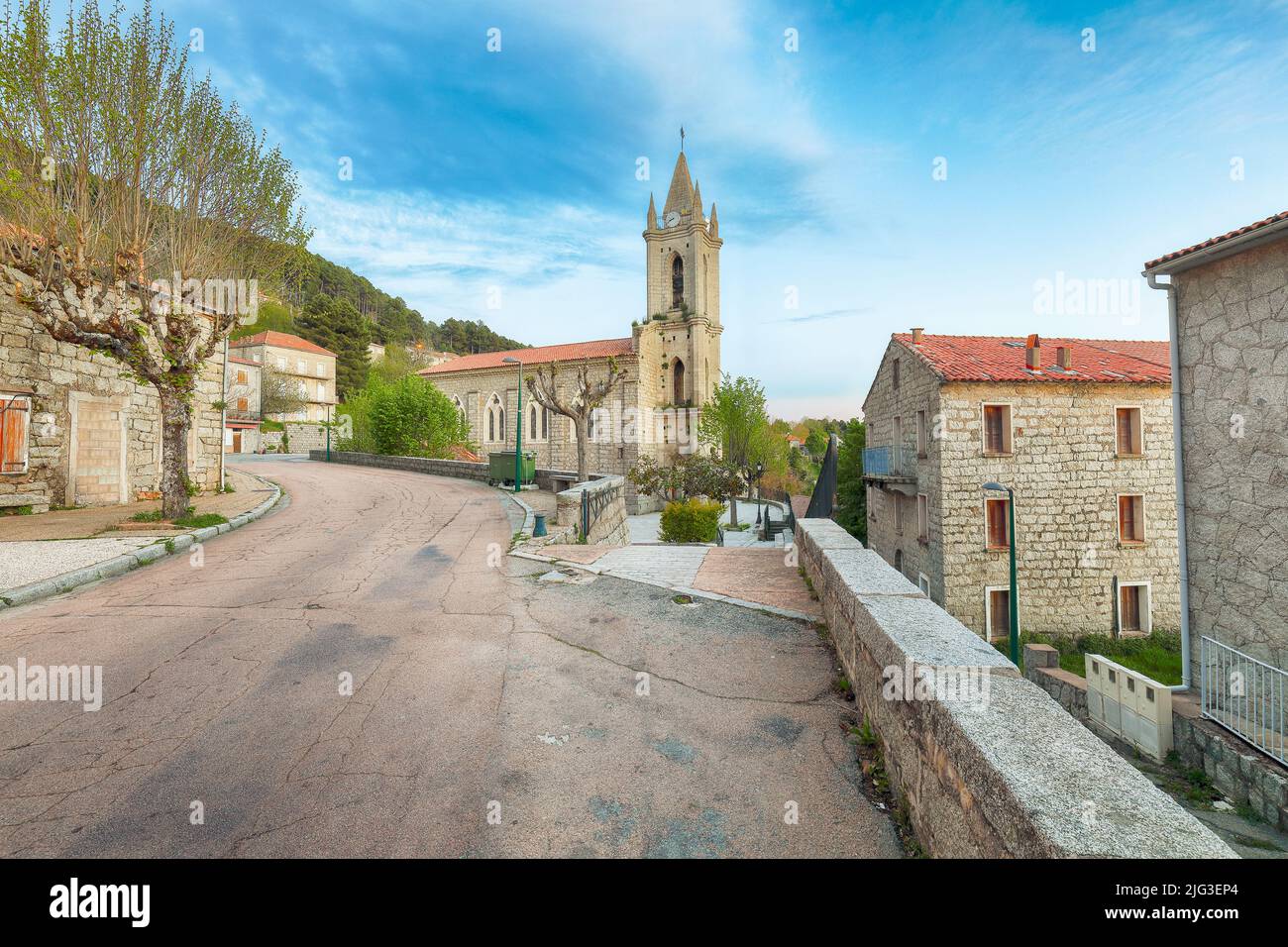 Majestic evening cityscape with Parish Church of the Assumption in ...