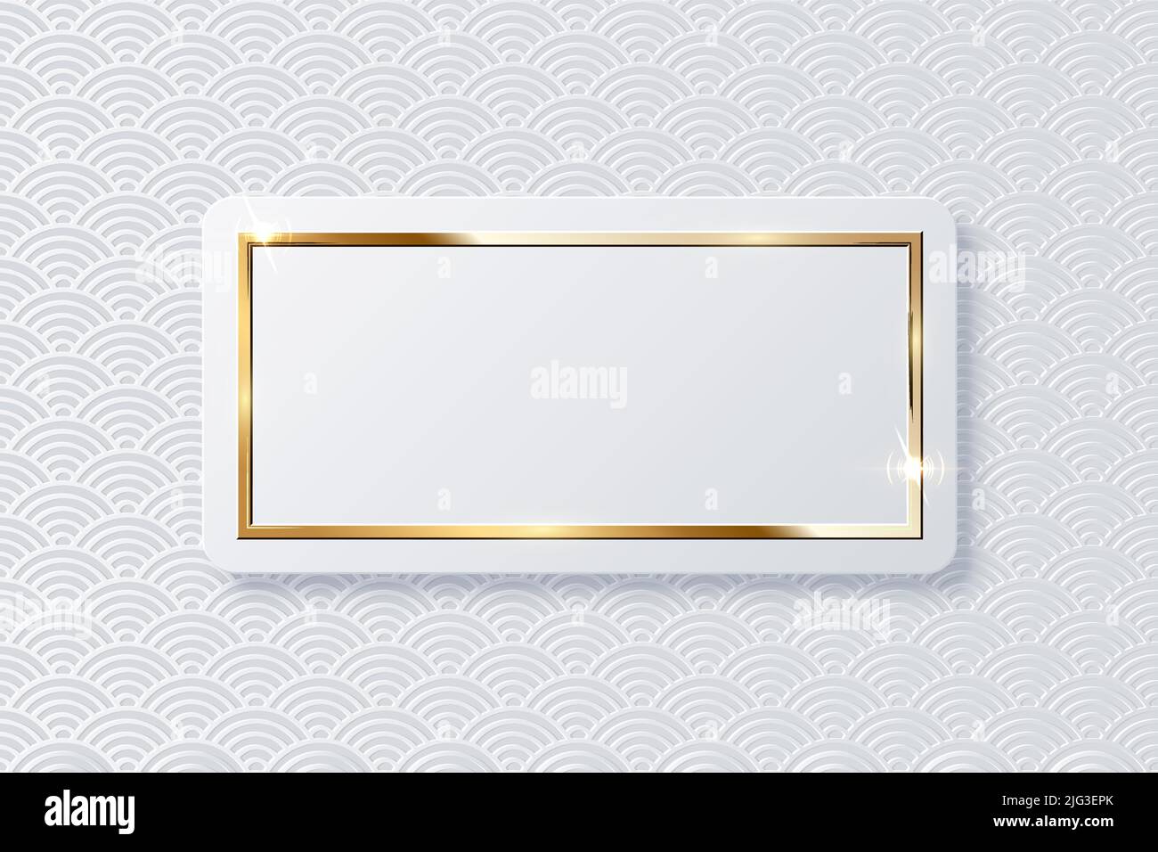 Realistic vector sparkling shiny glowing golden rectangle on white ...