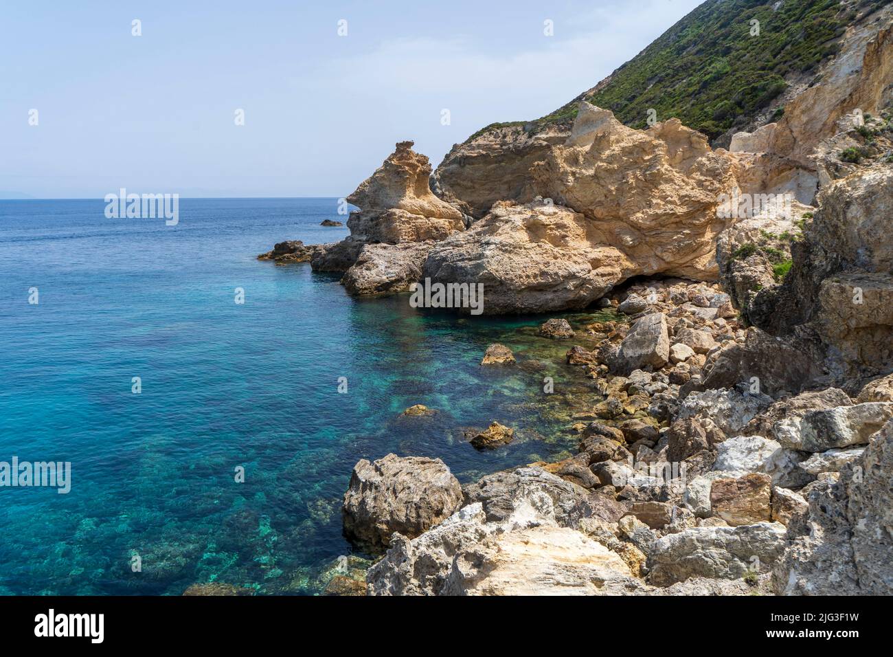 Cala Fonte Cove, Pontine Islands, Ponza, Lazio, Italy, Europe Stock ...