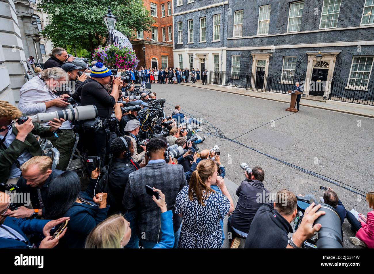 London, UK. 7th July, 2022. Prime Minister Boris Johnson, resigns ...