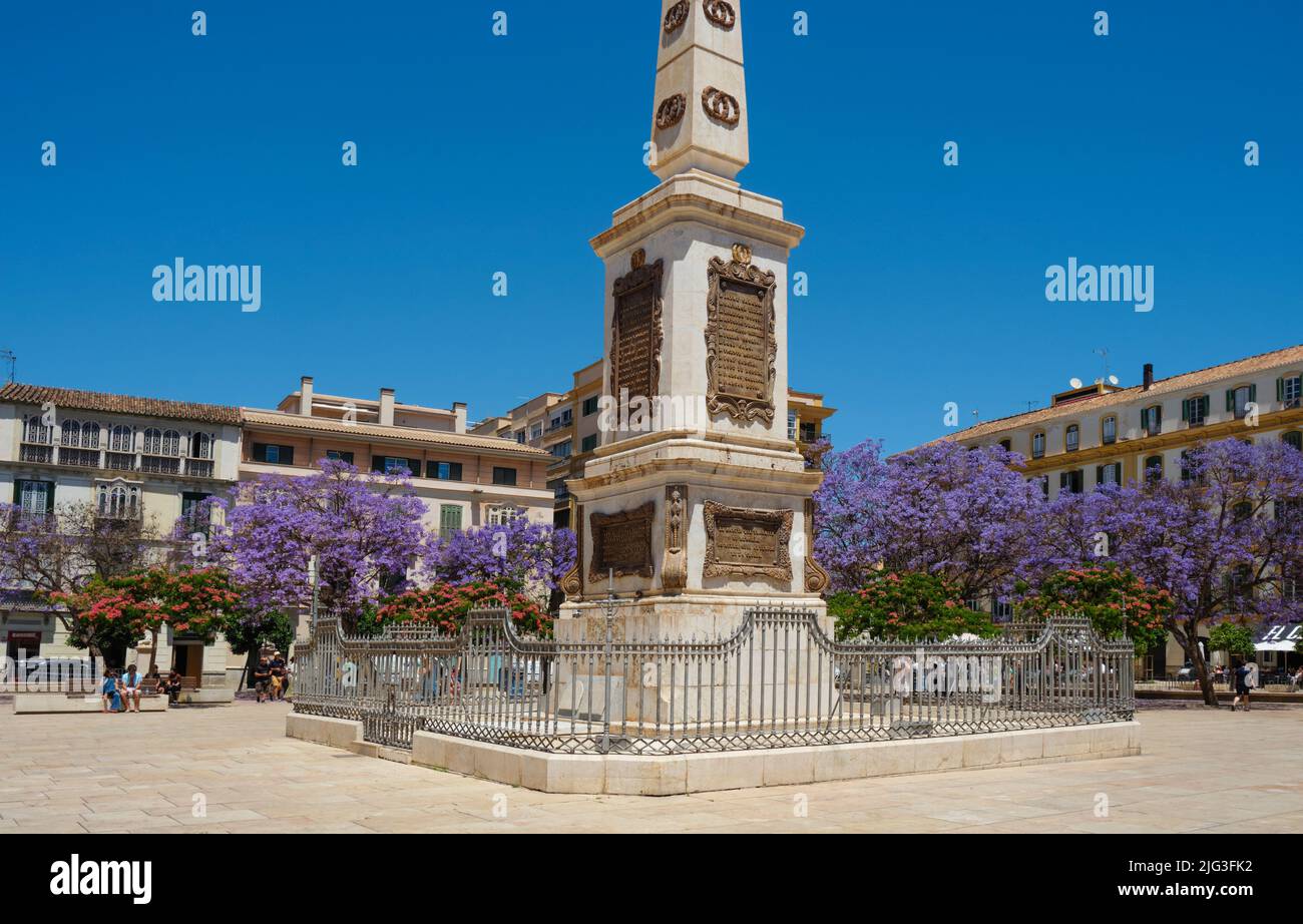 Malaga, Spain - May 26, 2022: La Merced square in Malaga, Spain ...