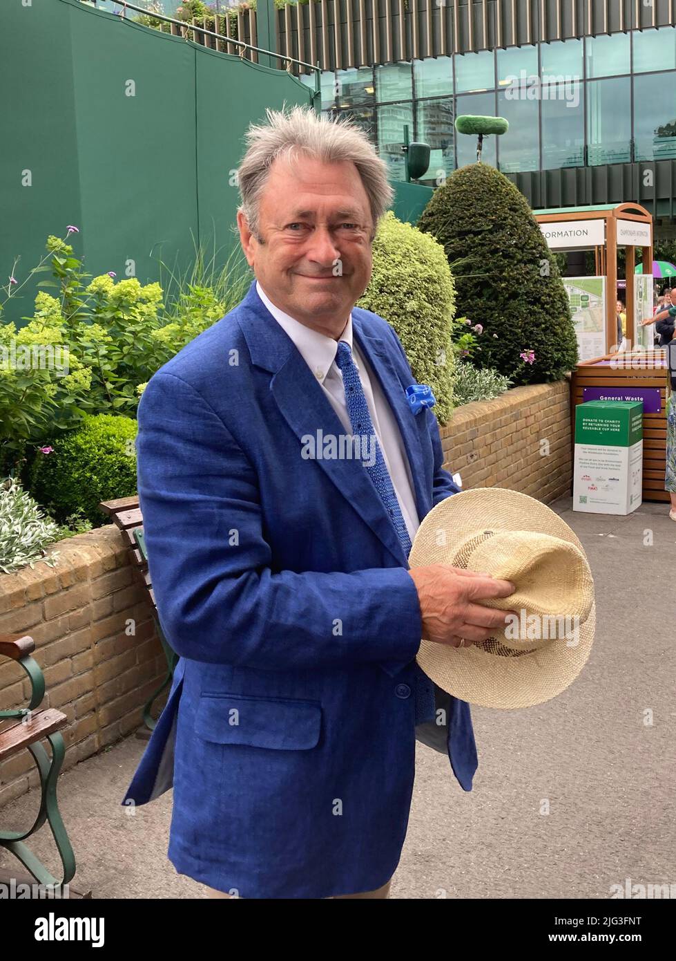 Alan Titchmarsh attends day eleven of the 2022 Wimbledon Championships ...
