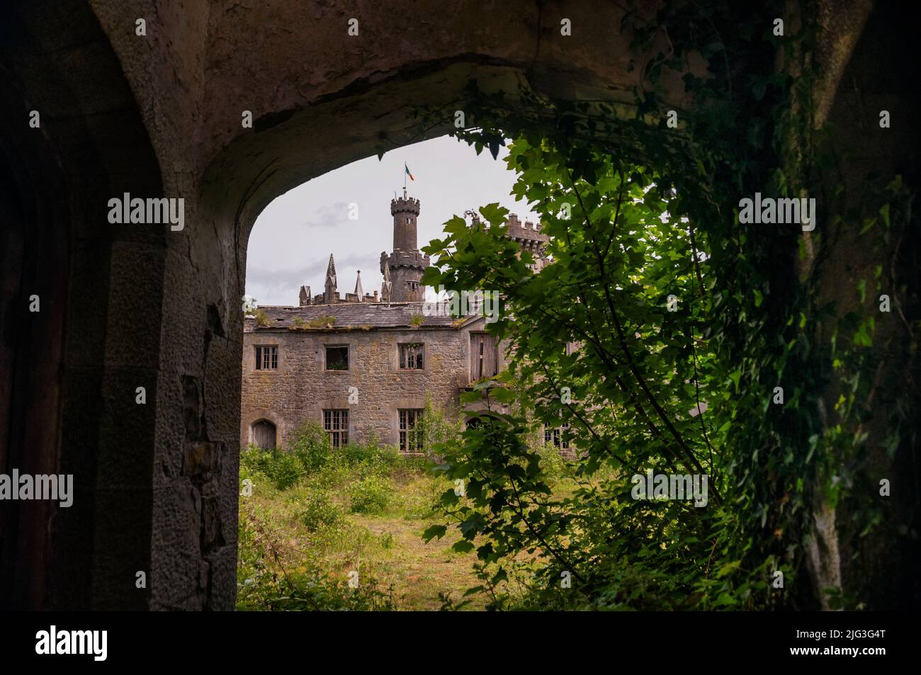 Gothic Revival Charleville Castle ruins in Tullamore, Ireland Stock ...