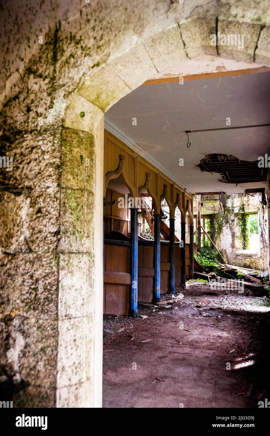 Charleville Castle Stables ruins at abandoned Charleville Castle in ...