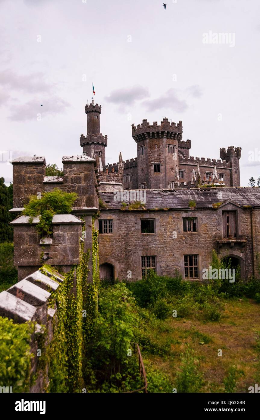 Turrets and towers of Gothic Revival Charleville Castle ruins in ...