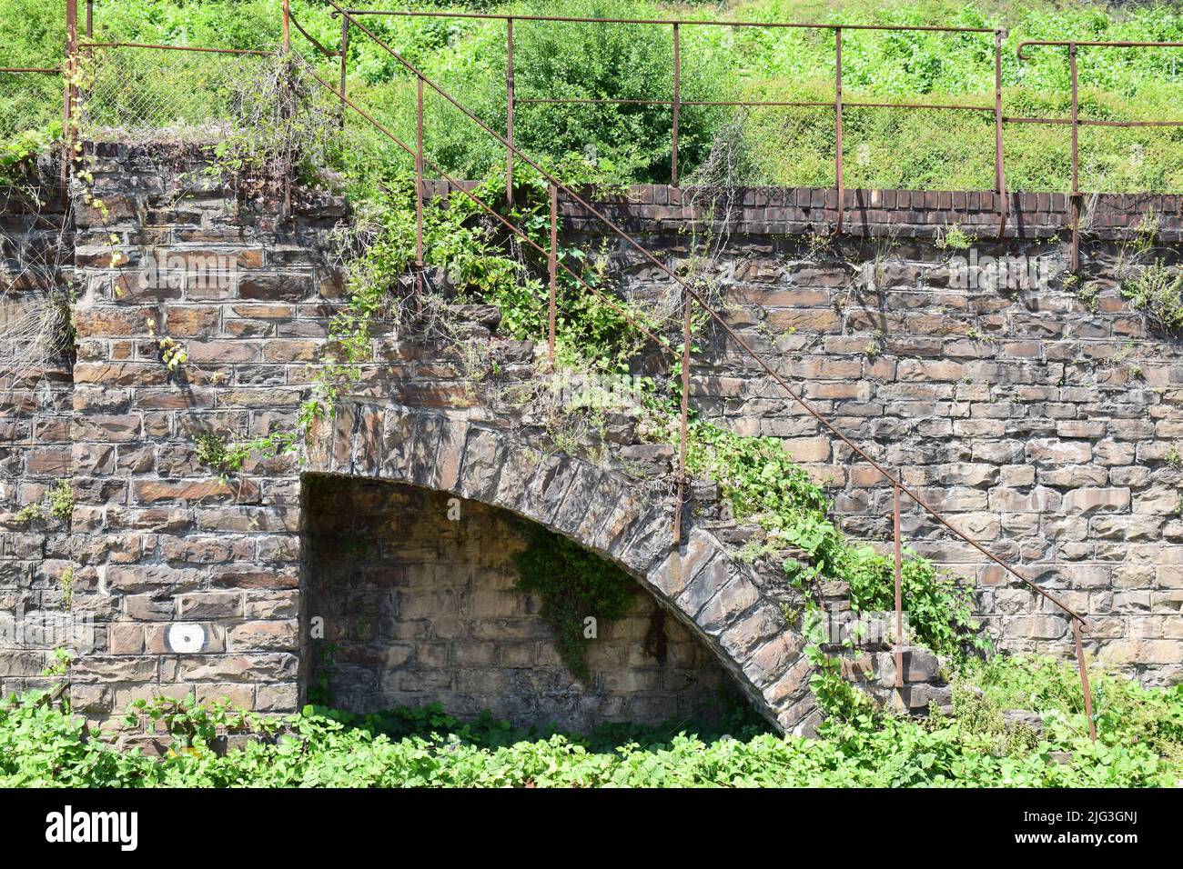 half arch at a vineyard wall stairway Stock Photo - Alamy