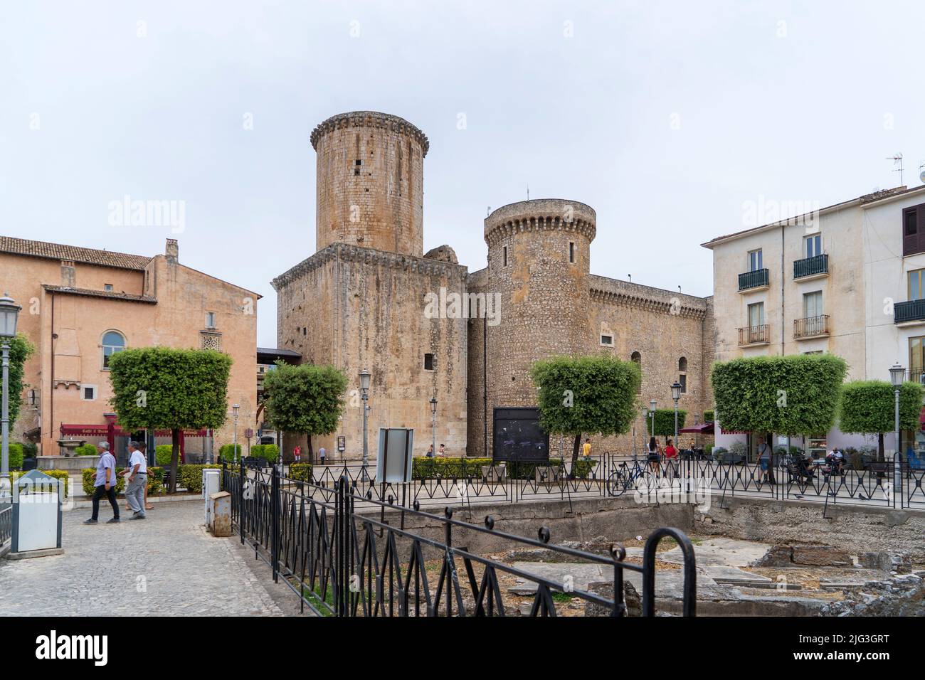 Piazza Unita’ d’Italia square, Caetani Castle, Fondi, Lazio, Italy ...
