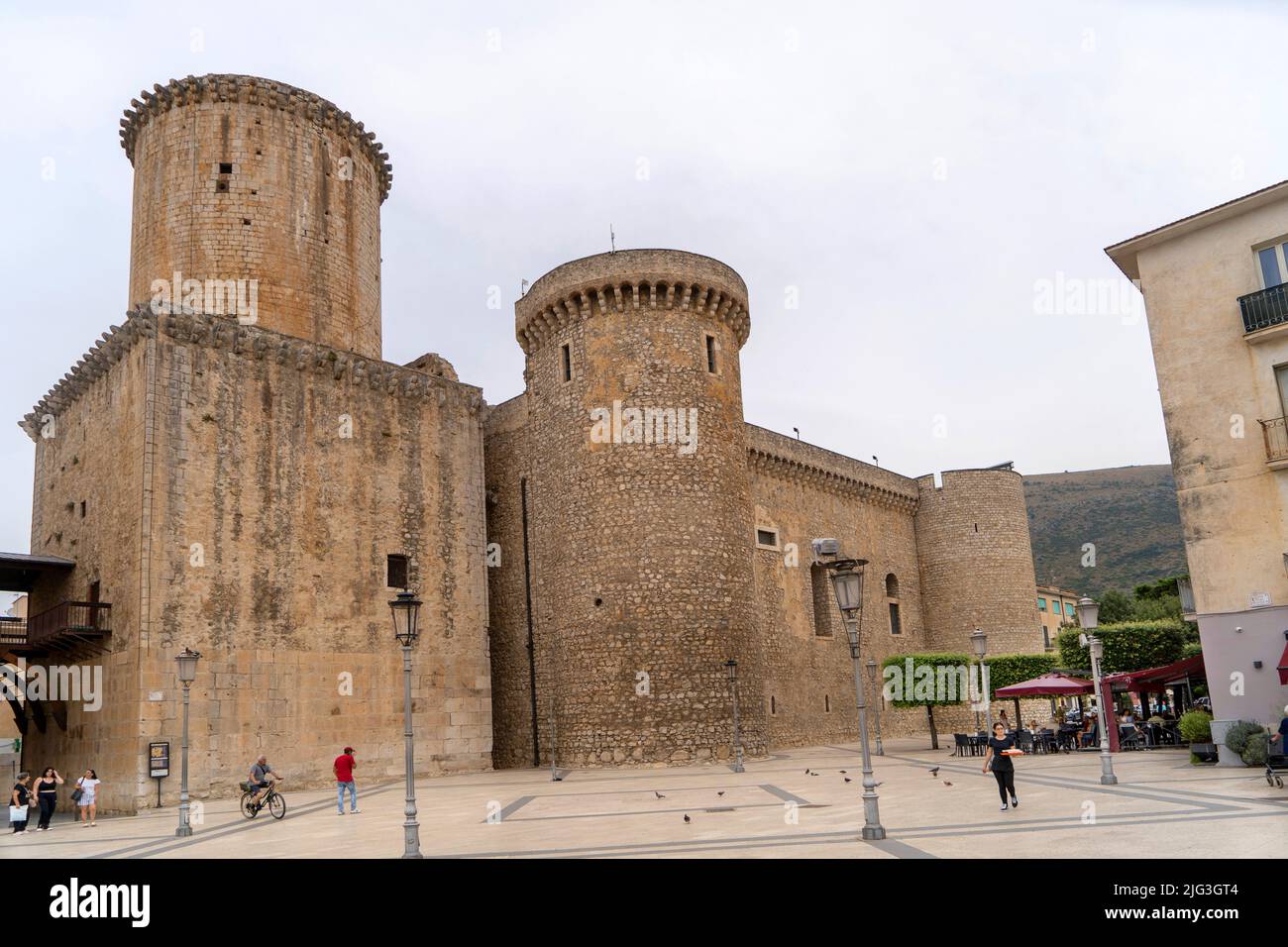 Piazza Unita’ d’Italia square, Caetani Castle, Fondi, Lazio, Italy ...