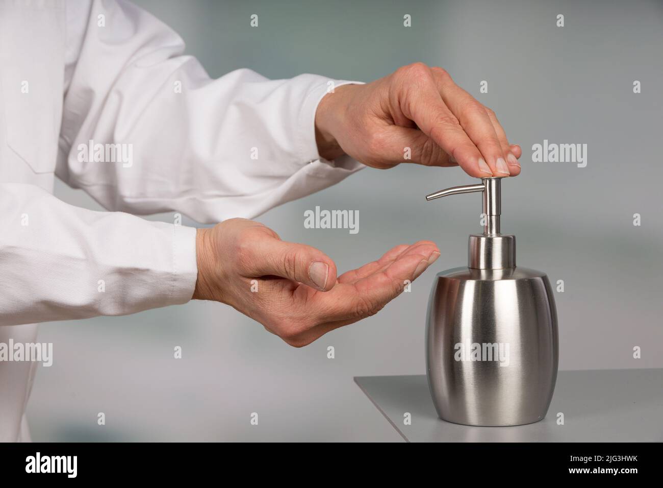 Hand disinfection hi-res stock photography and images - Alamy