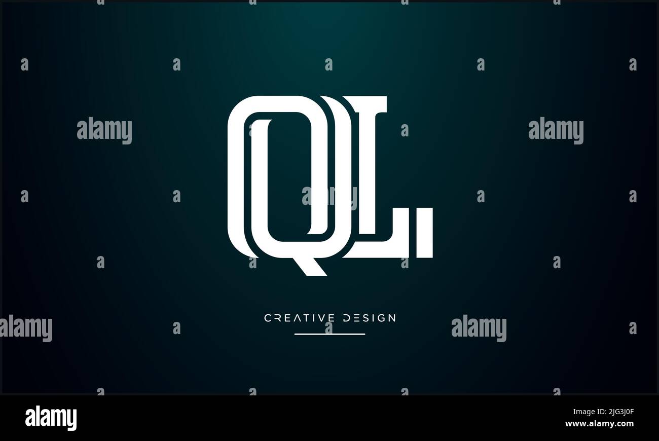 QL, LQ, L or Q Alphabet Letters Abstract Icon Logo Monogram Stock ...