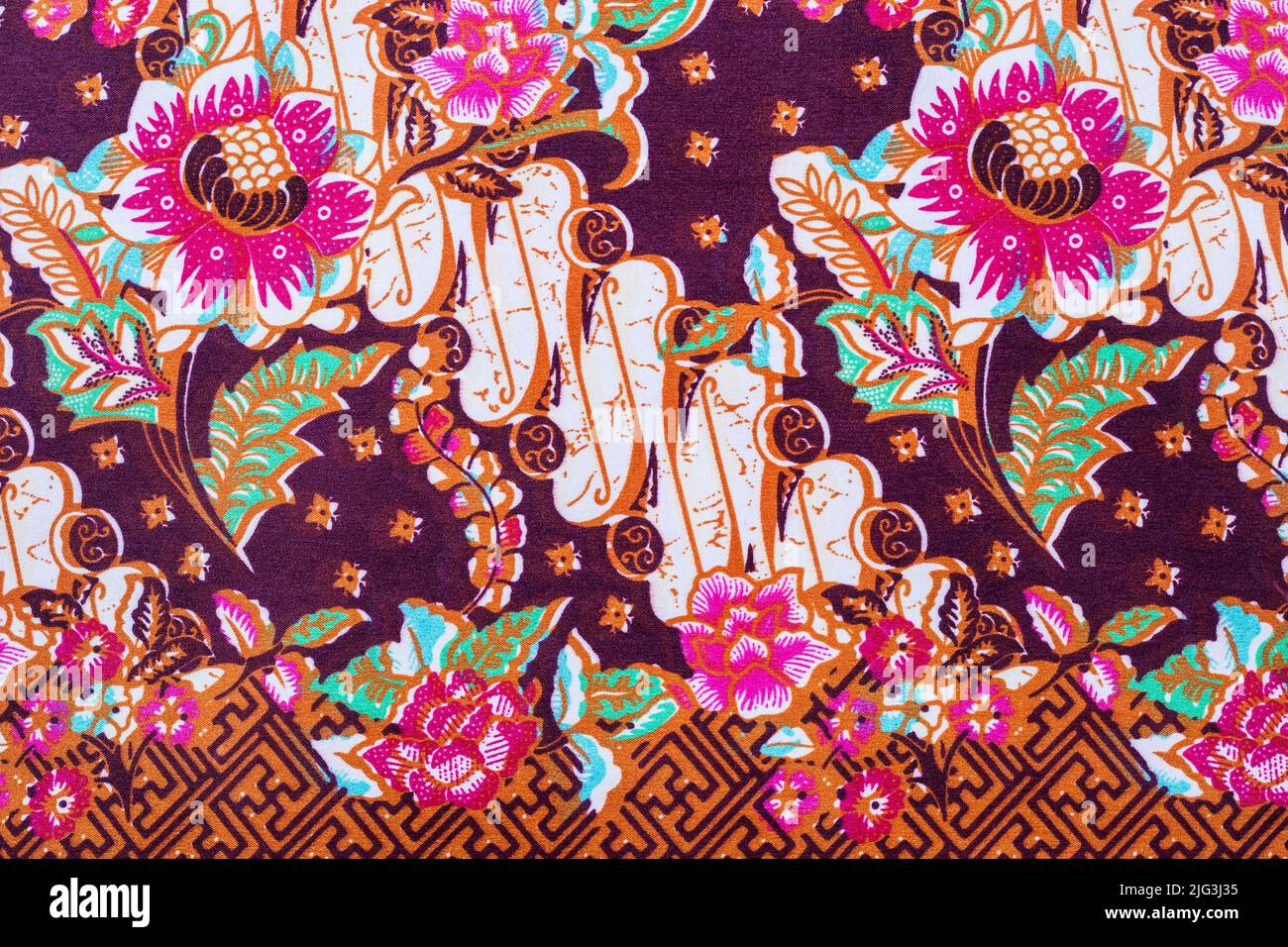 The Batik sarong pattern background in Thailand, traditional batik sarong in Asian Stock Photo ...