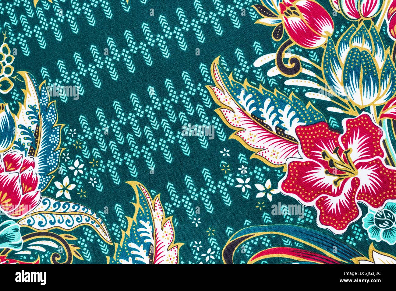 The Batik sarong pattern background in Thailand, traditional batik sarong in Asian Stock Photo ...