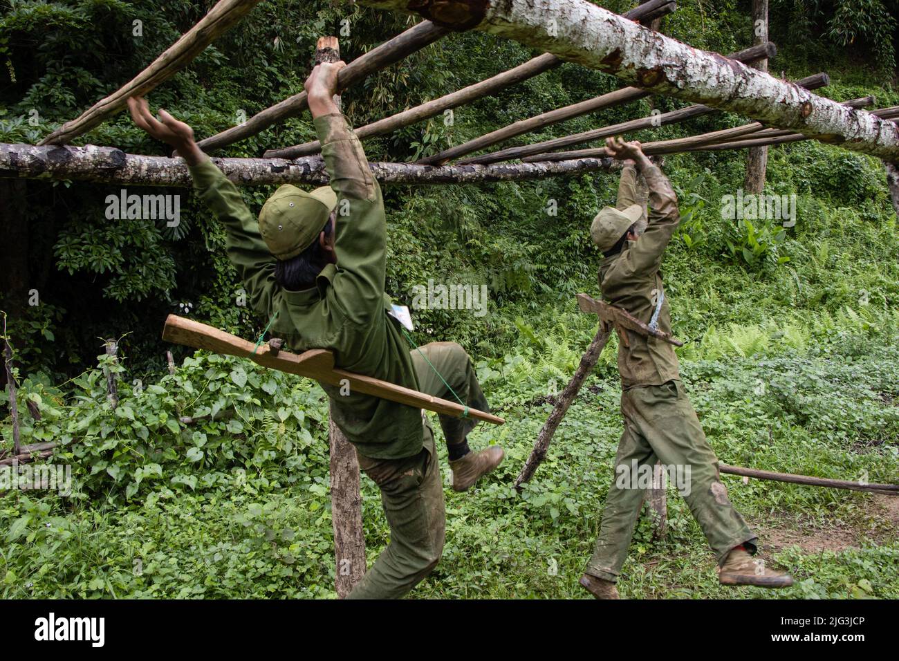 Members of the Mandalay People's Defence forces take part in training ...