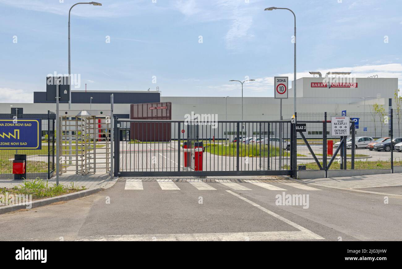 Novi Sad, Serbia - May 23, 2022: Entrance Gate to Barry Callebaut New ...
