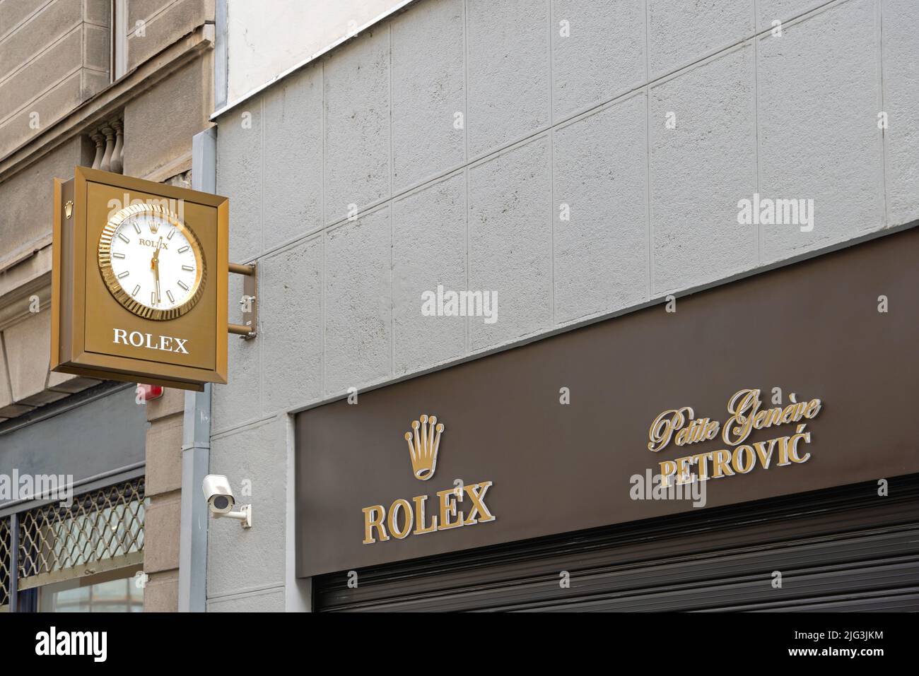 Belgrade, Serbia - March 13, 2022: Luxury Swiss Watch Shop Rolex Petite ...