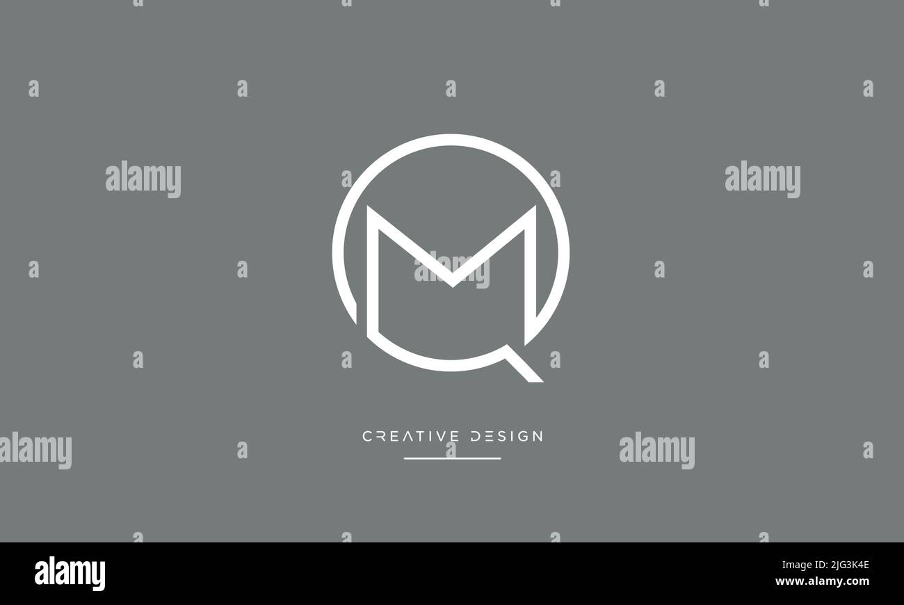 QM, MQ, M or Q Alphabet letters Abstract Icon Logo Stock Vector Image ...