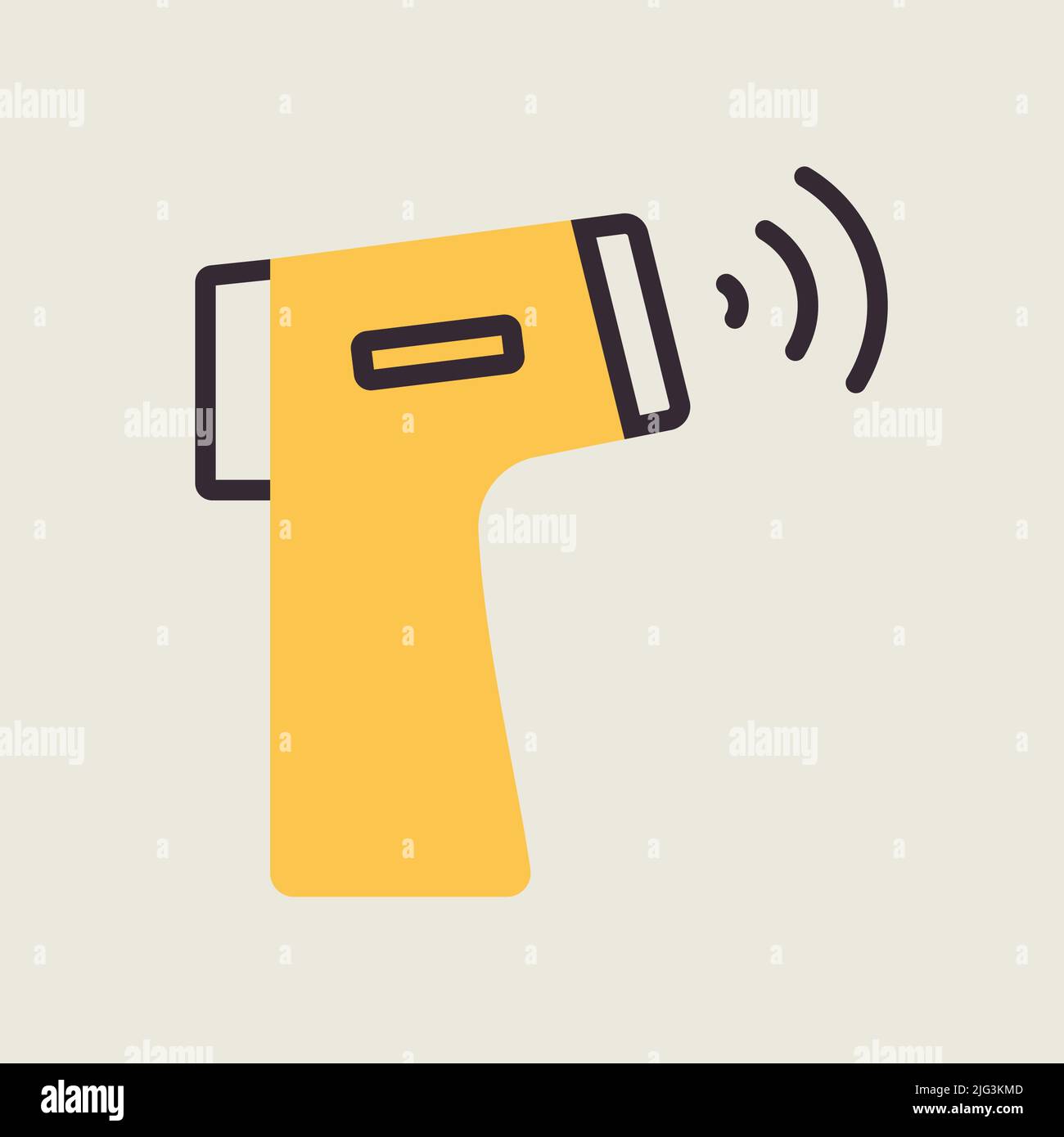 Contactless Infrared Thermometer vector icon. Medicine and medical ...