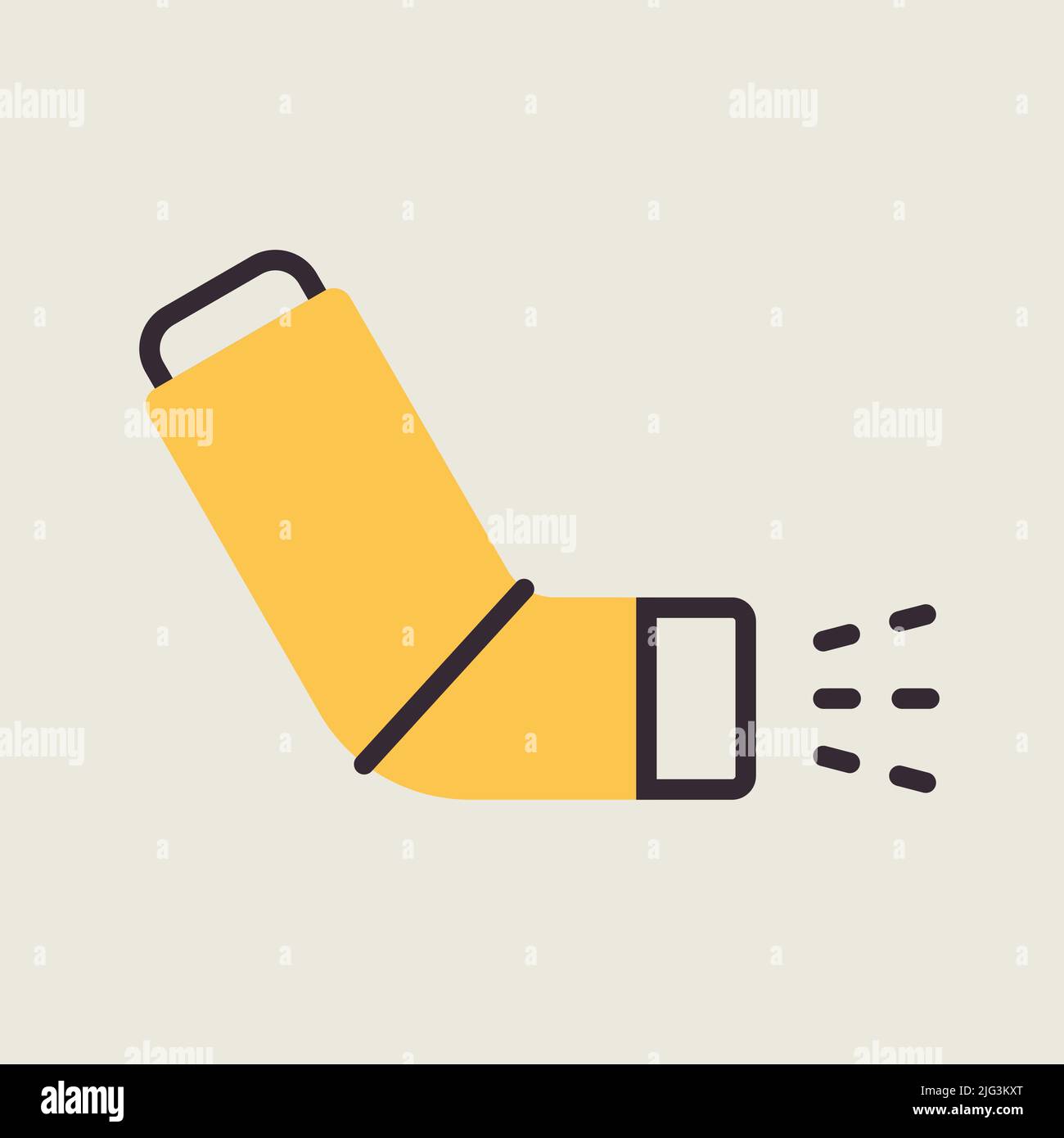 Asthma inhaler vector icon. Medicine and healthcare, medical support ...