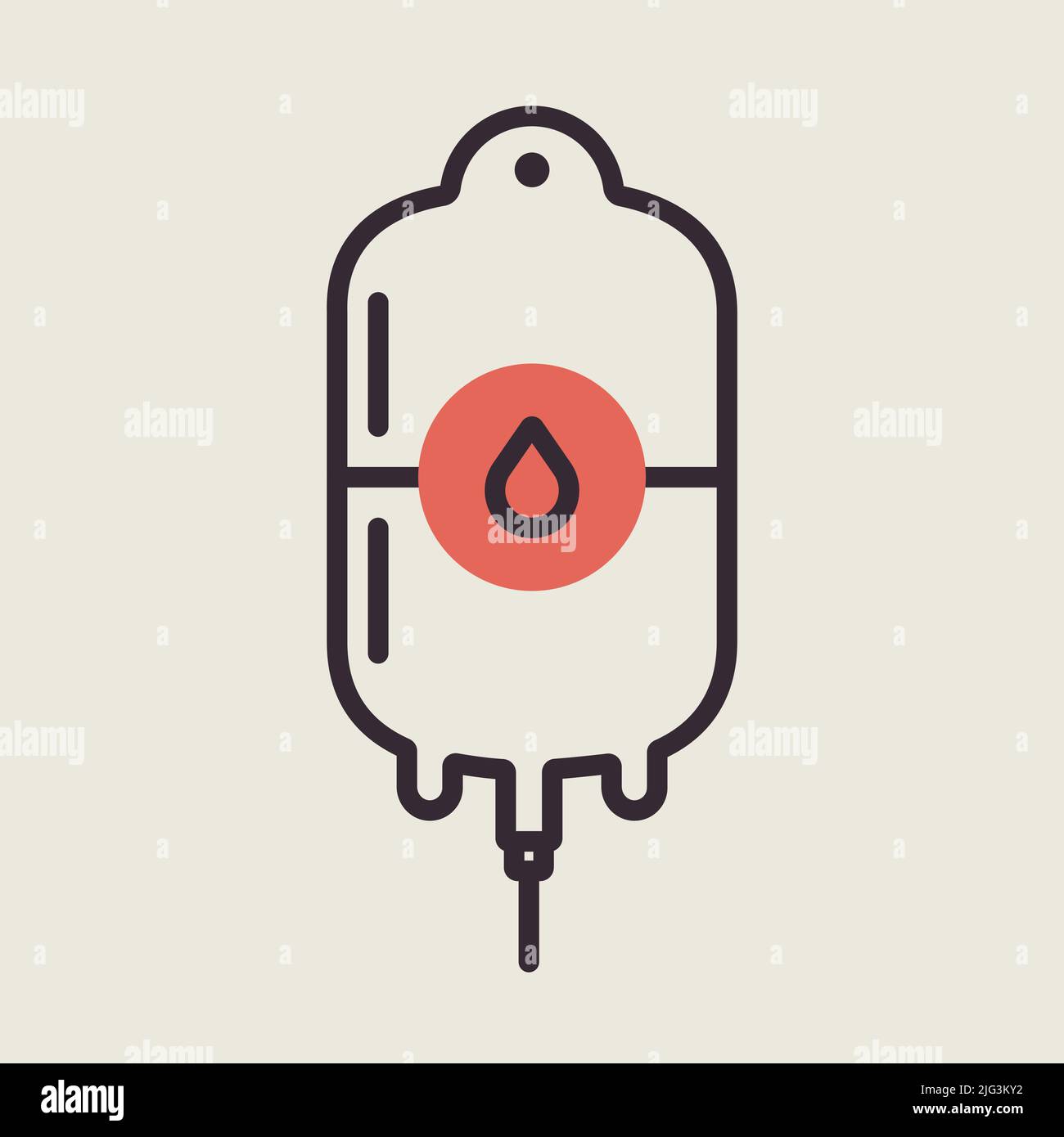 Blood Bag vector icon. Medicine and healthcare, medical support sign ...