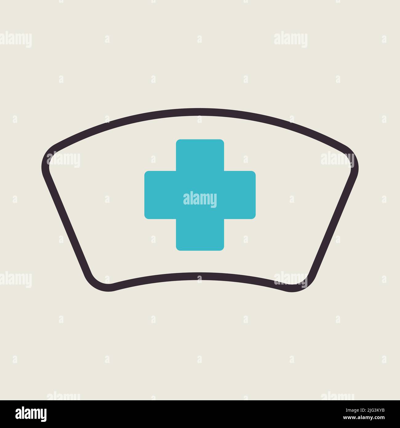 Nurse hat vector icon. Medicine and healthcare, medical support sign ...