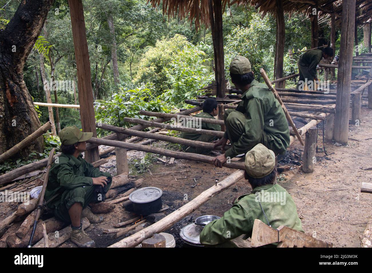 Myanmar. 12th June, 2022. Members of the Mandalay People's Defence are ...