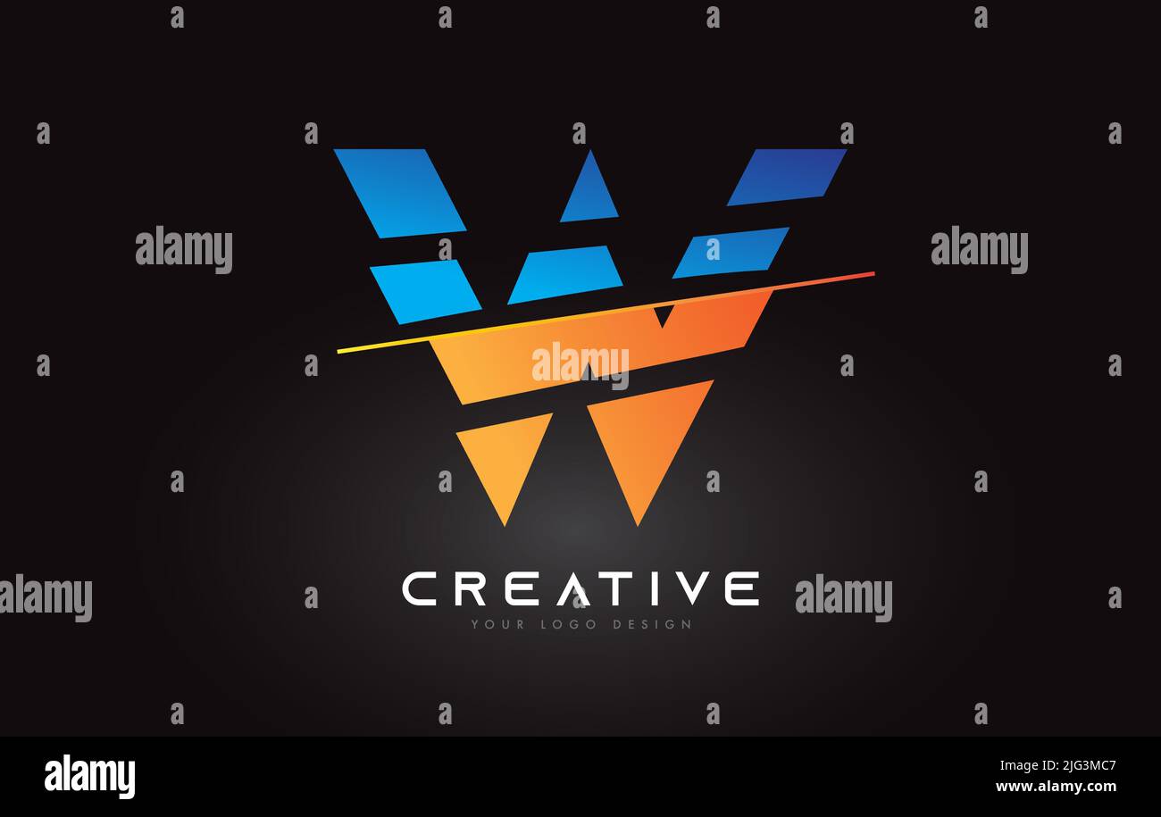 W logo icon hi-res stock photography and images - Alamy