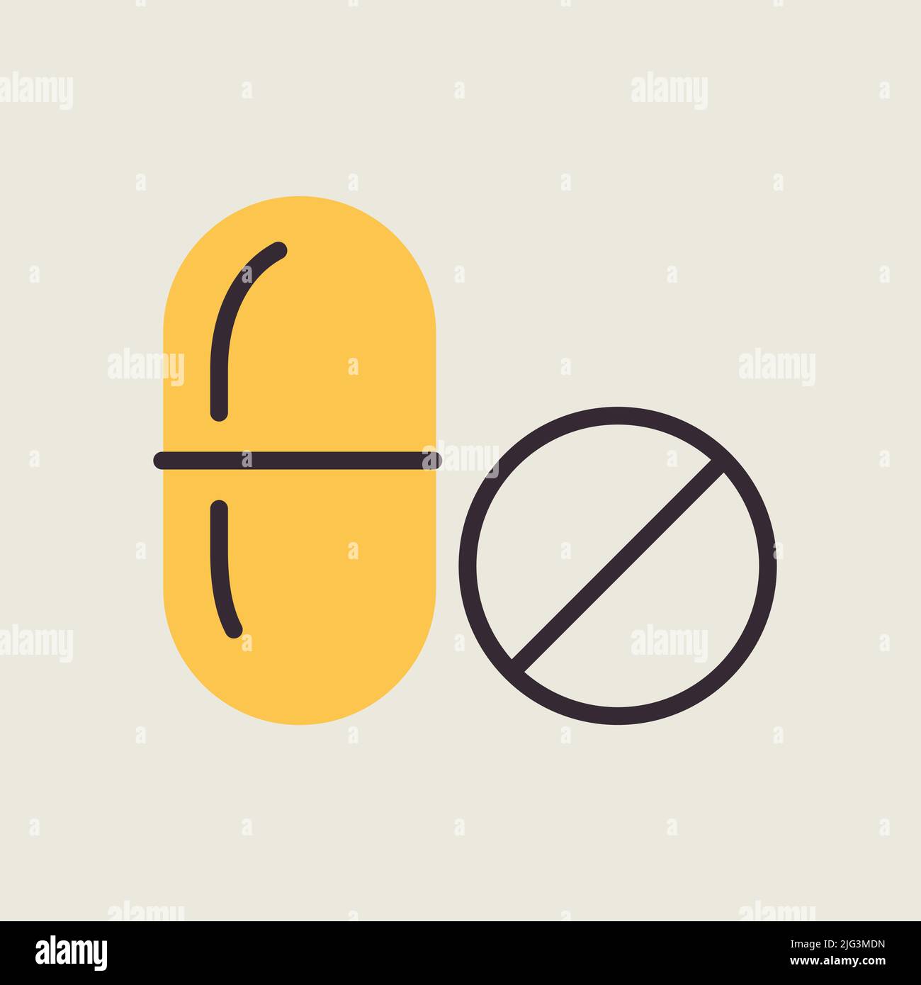 Tablets and pill vector icon. Medicine and healthcare, medical support ...