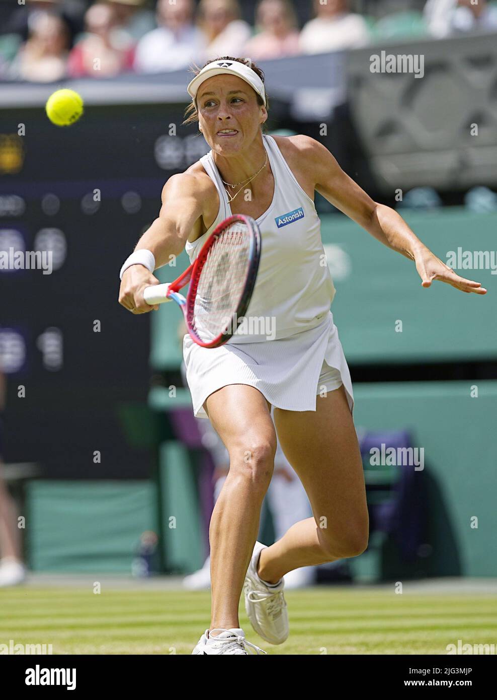 Tatjana Maria of Germany plays against Ons Jabeur of Tunisia in a women ...