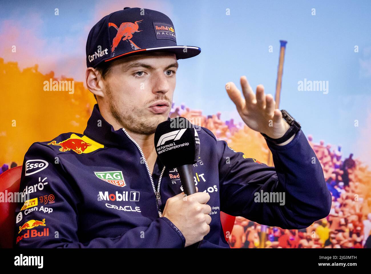 SPIELBERG - Max Verstappen (Red Bull Racing) during a press conference ...